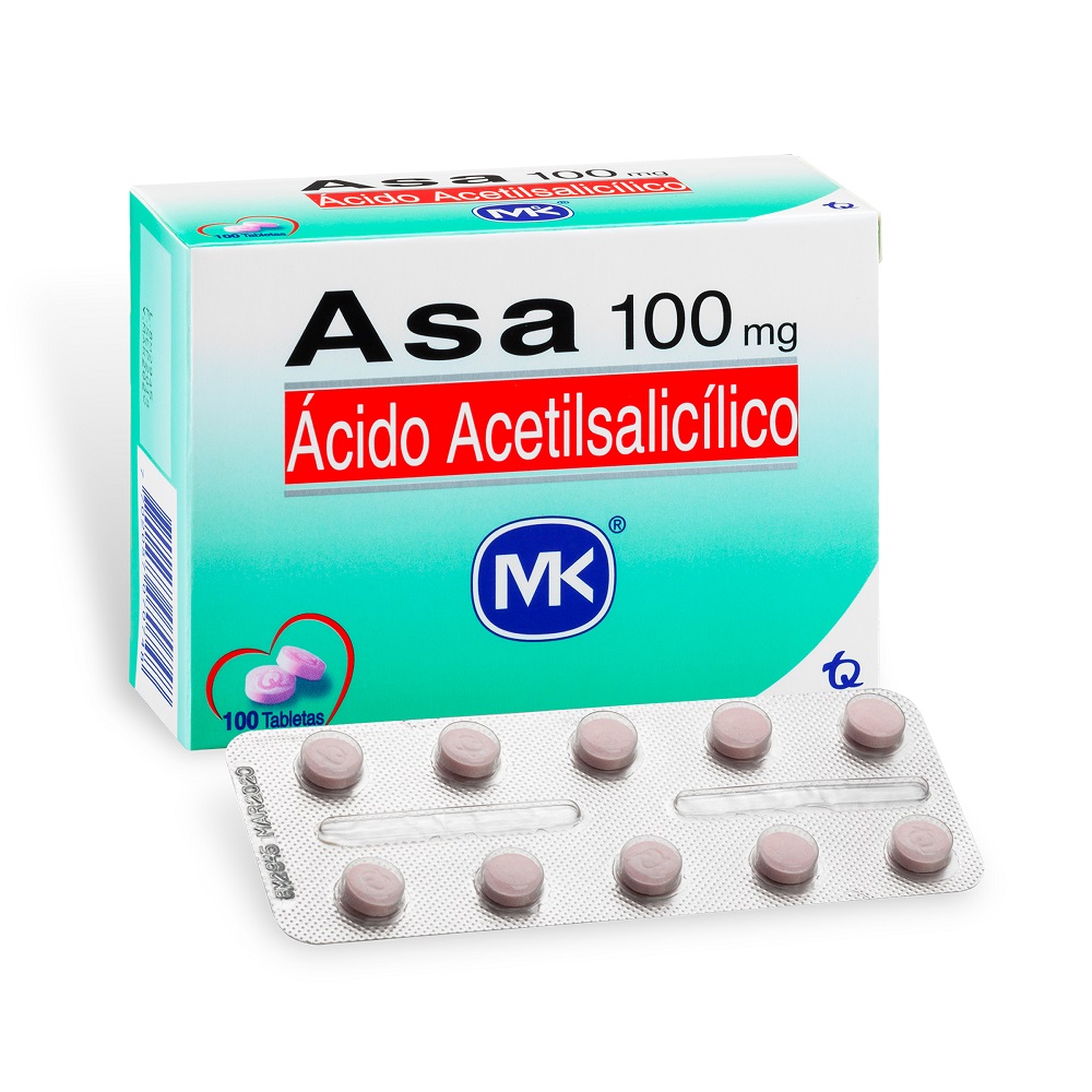 Asa 100 mg tabletas mk cja x 100 und - Droguerias Patria