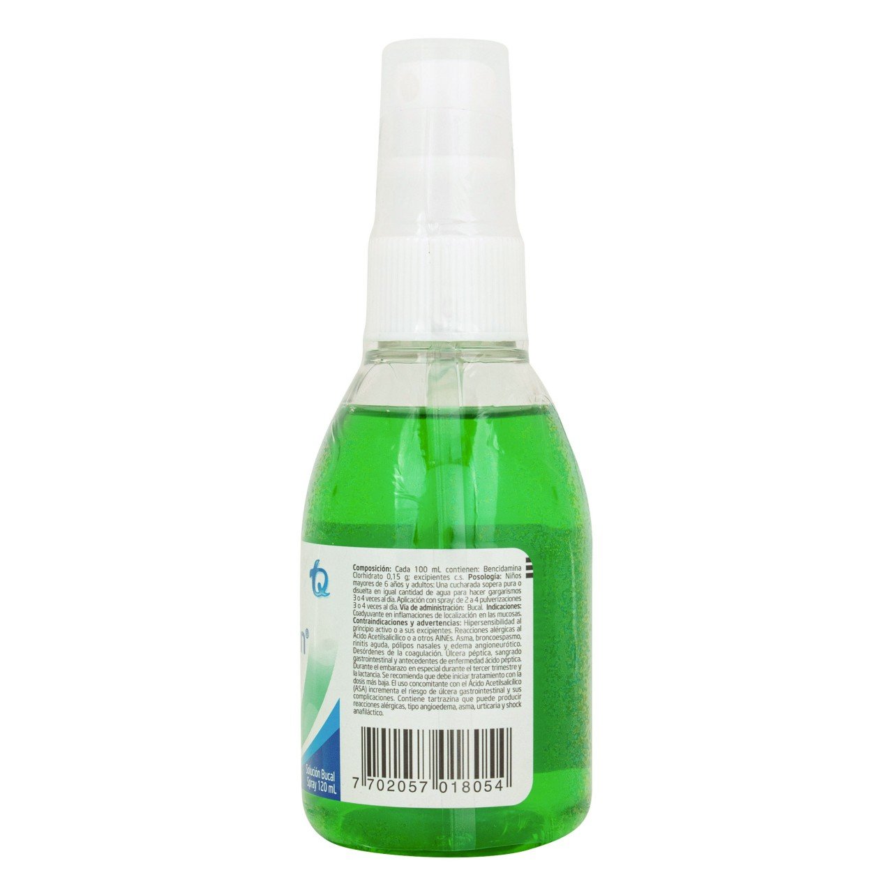 Bucal benzirin verde spray frasco x 120 ml - Droguerias Patria