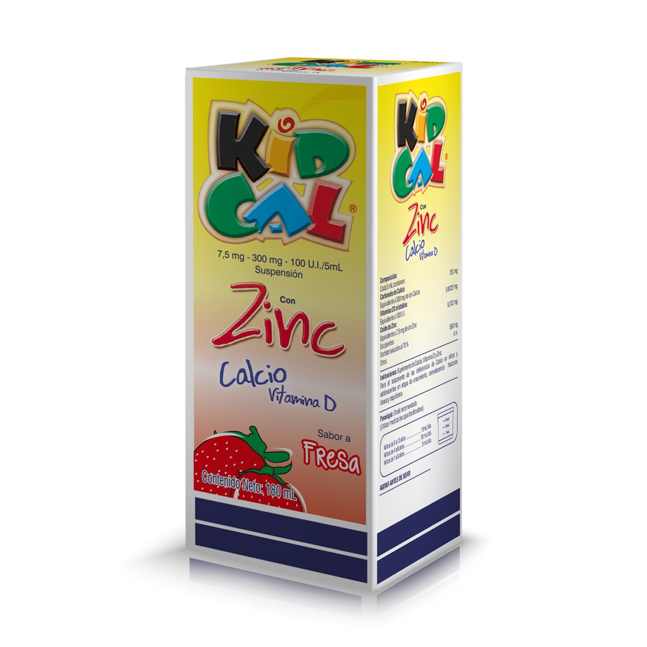 Kidcal suspension fresa frasco x 180 ml - Droguerias Patria