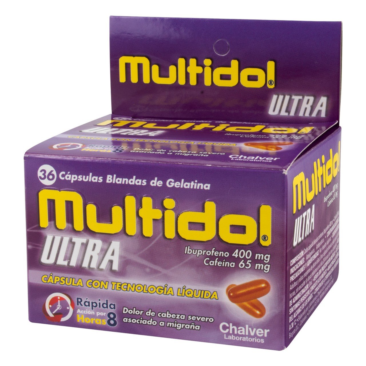 Multidol ultra 400mg/65mg 36 capsulas cja - Droguerias Patria