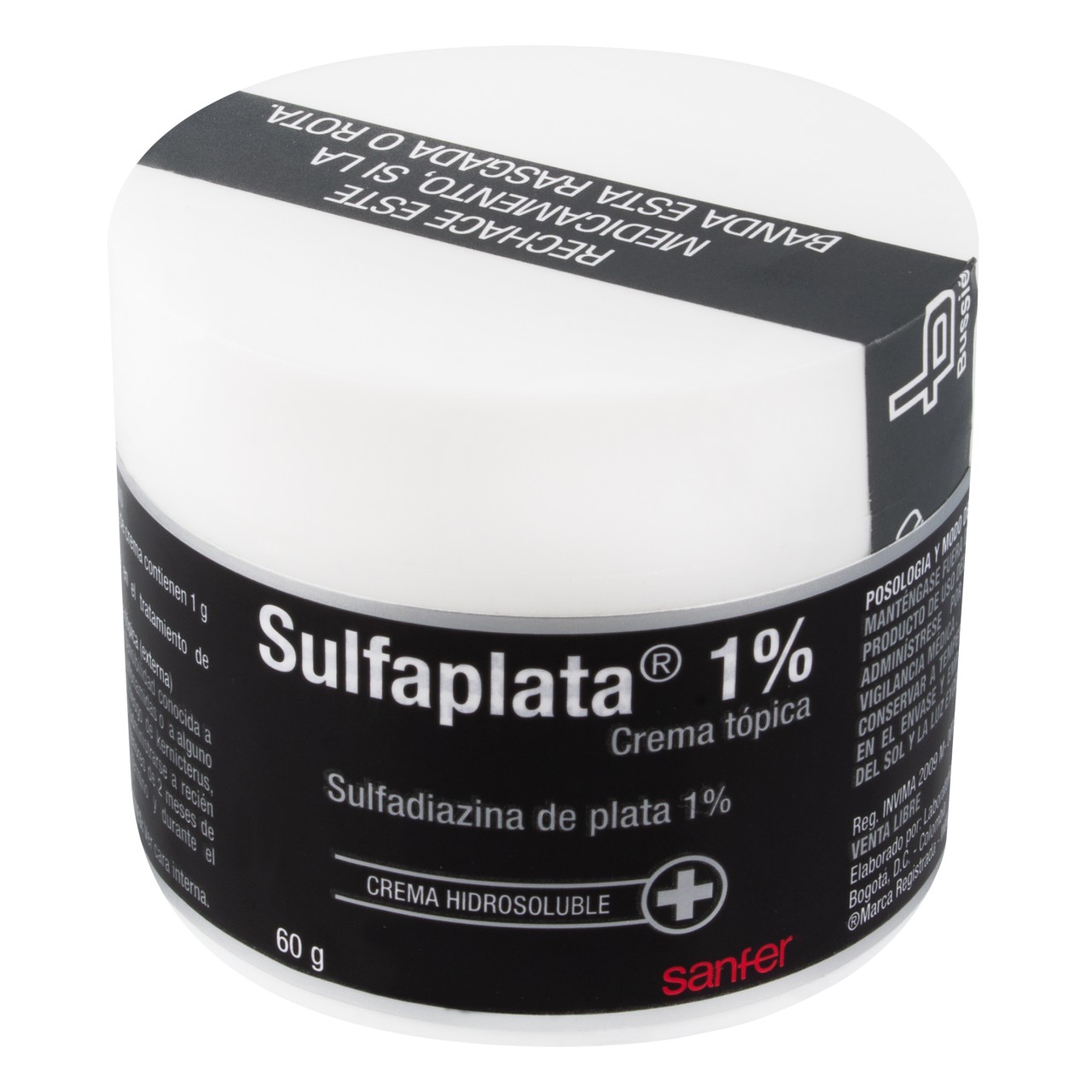 Sulfaplata 1% crema pote x 60 gr - Droguerias Patria