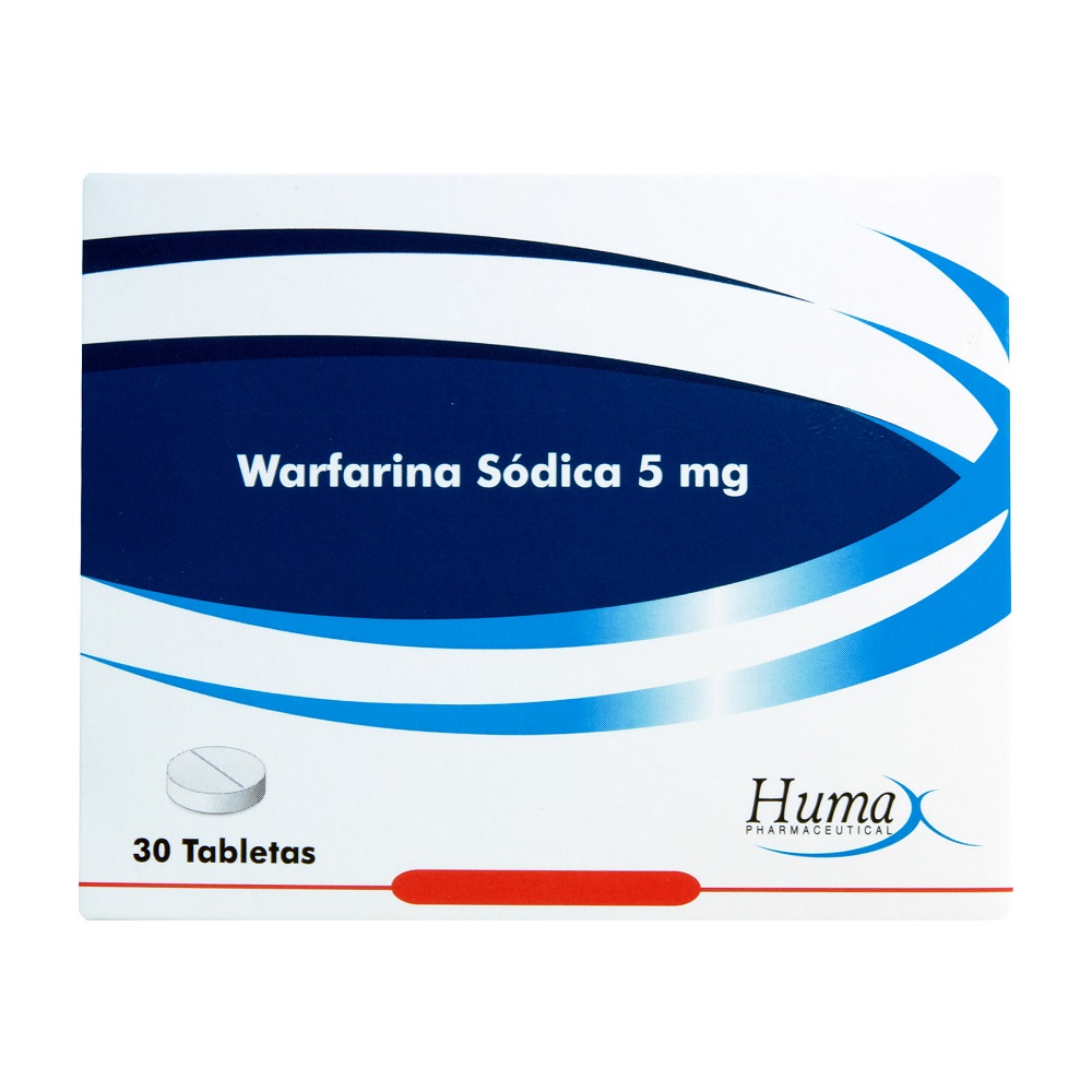 Warfarina sodica 5 mg 30 tabletas hp s hp - Droguerias Patria