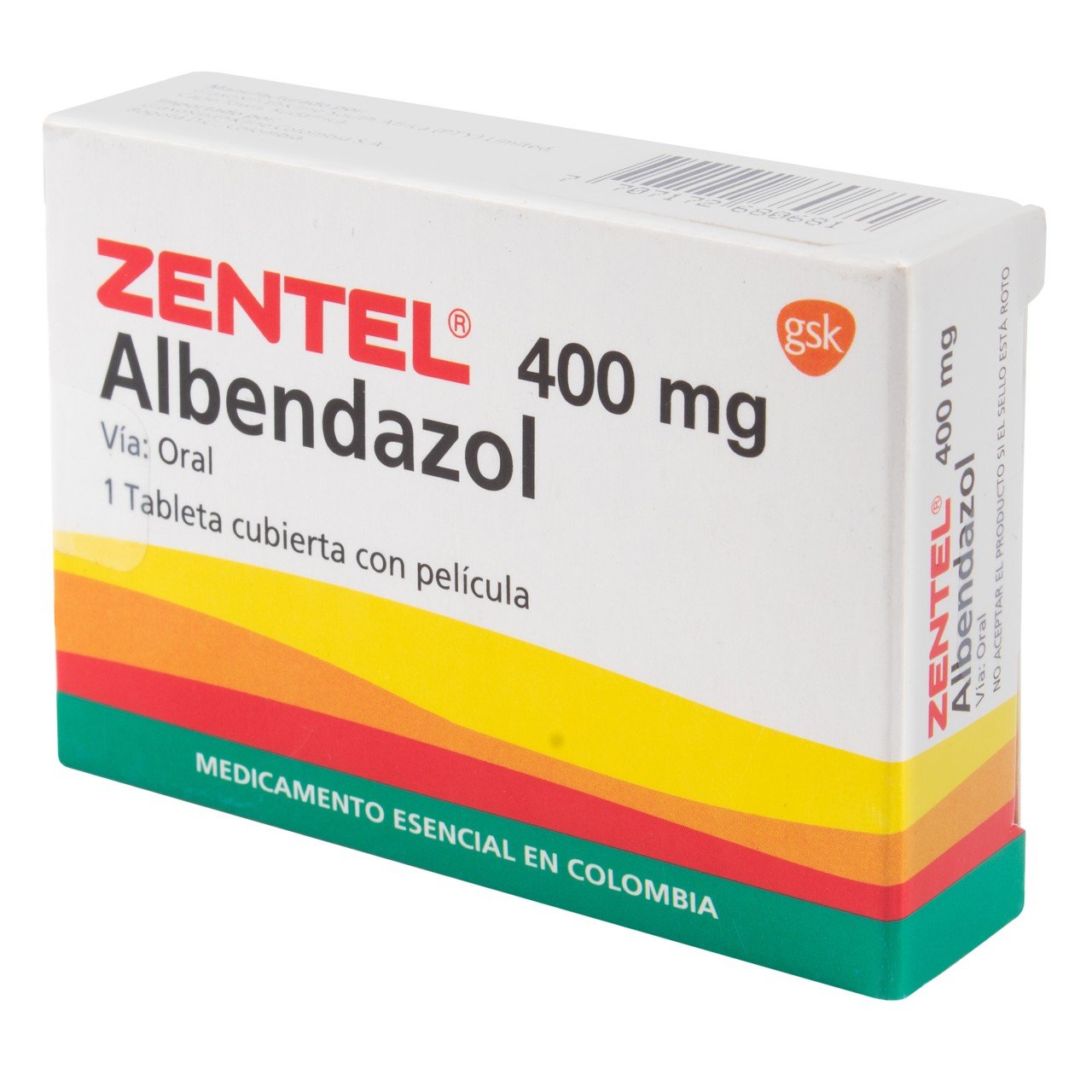 Zentel 400 mg tabletaletas cja x 1 und - Droguerias Patria