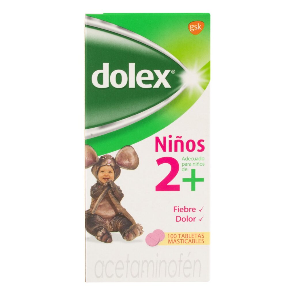 DOLEX PEDIATRICO TABLETALETAS MASTICABLES CJA X 100 UN - Droguerias Patria