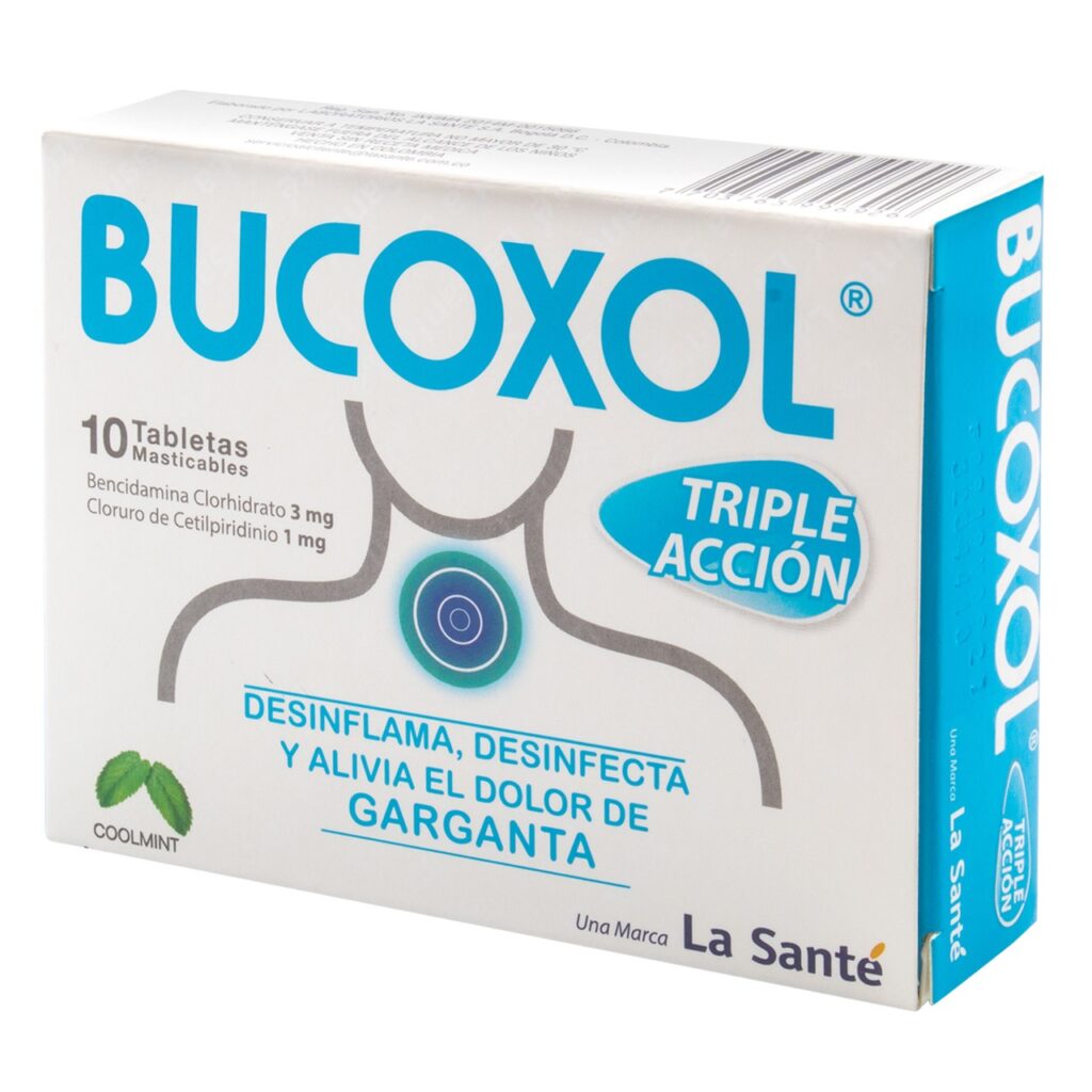 Bucoxol triple accion coolmint 10 tbs - Droguerias Patria