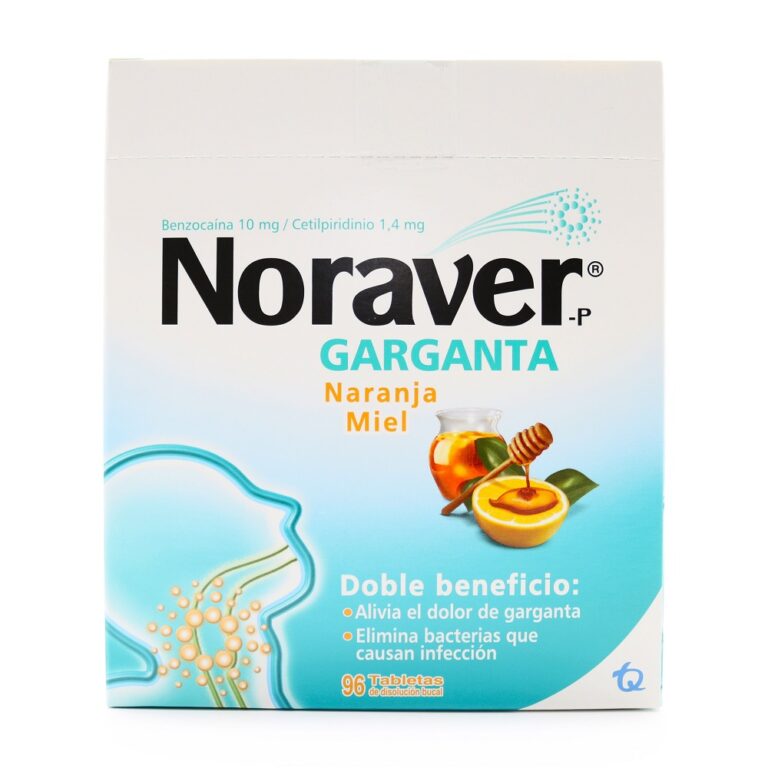 NORAVER-P PASTILLAS NARANJA/MIEL D/BENE CJA X 96 - Droguerias Patria