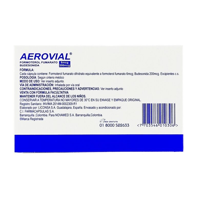 AEROVIAL 200 MCG C/INHALADOR CAPSULAS CJA X 30 UND - Droguerias Patria