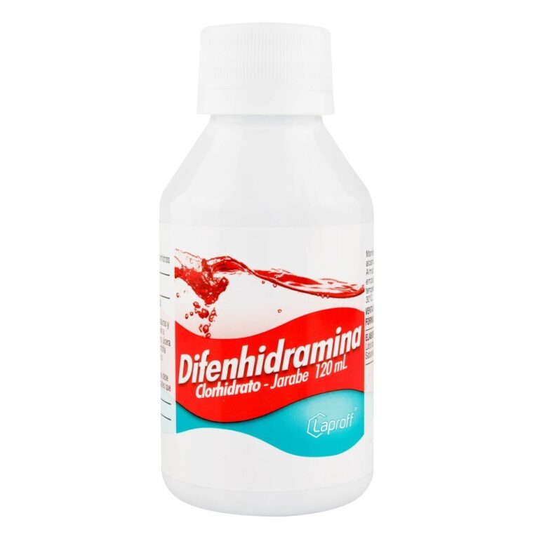 DIFENHIDRAMINA 250 MG JARABE LP FCO X 120 ML - Droguerias Patria