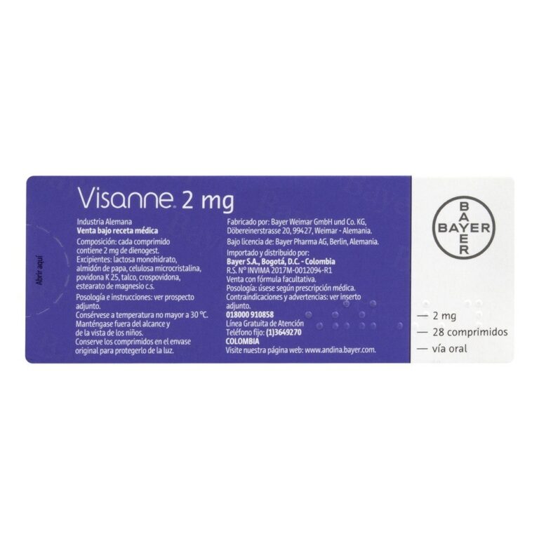 VISANNE 2 MG 28 TABLETAS (A) (PB) CJA X 28 UND - Droguerias Patria